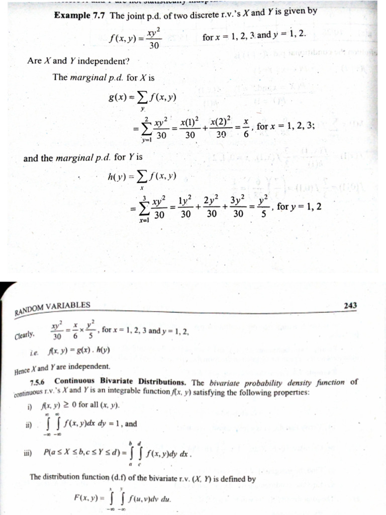 Bivariate Distributions | PDF