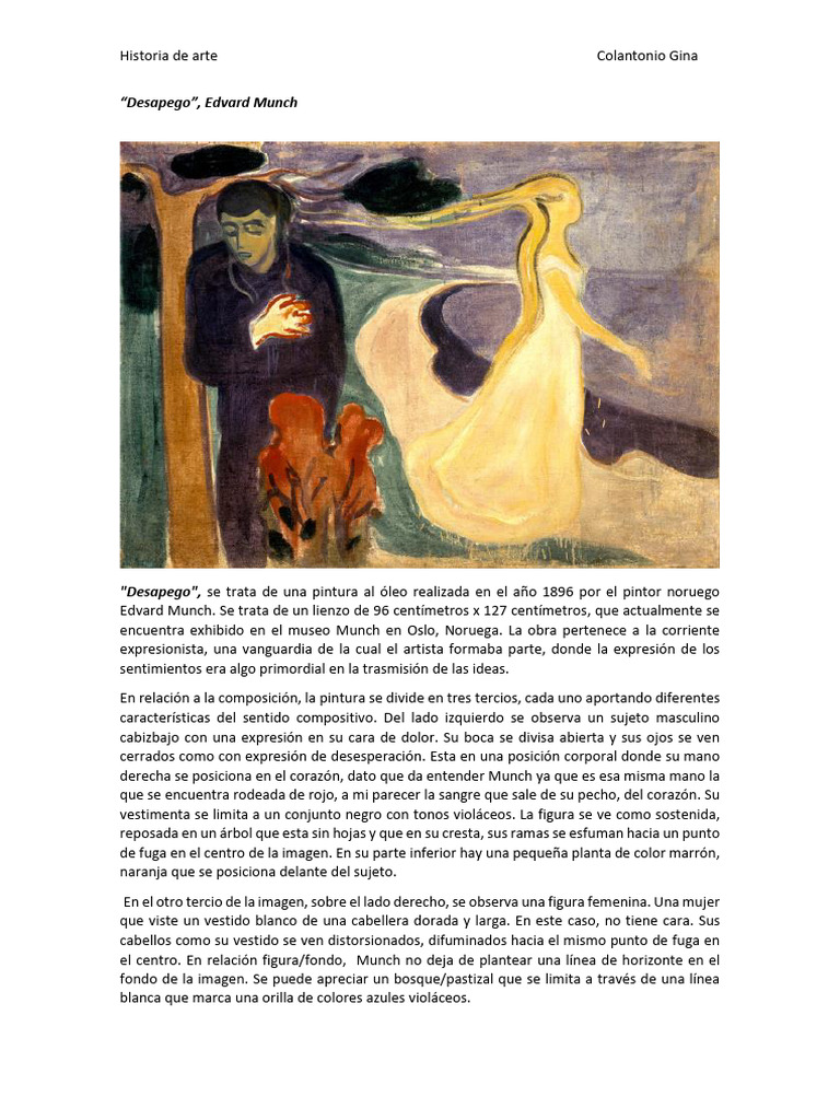 Desapego Edvard Munch. | Descargar gratis PDF | Pinturas