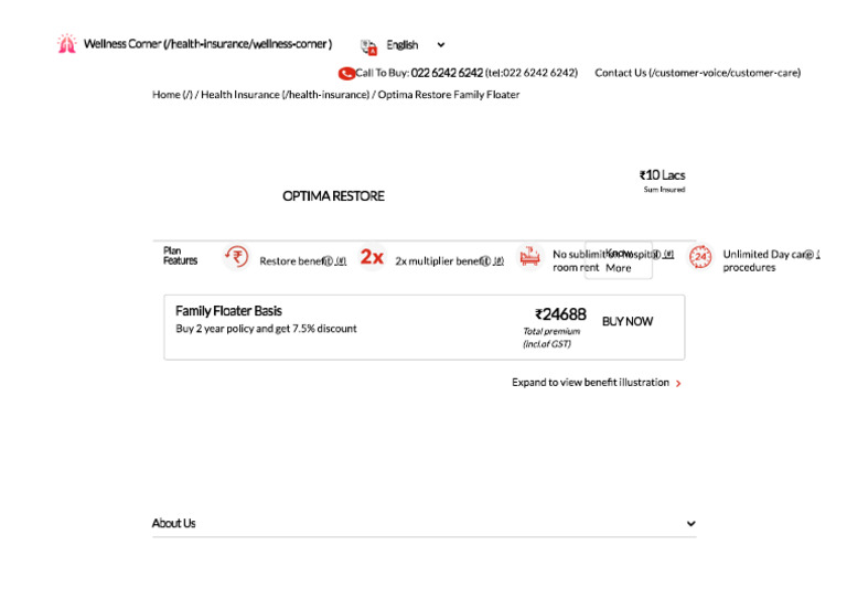 HDFC Optima Restore Premium For 10L Sum Assured | PDF