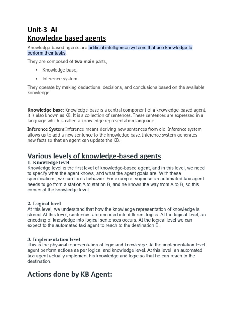 Unit 3 AI LASK | Download Free PDF | Logic | First Order Logic