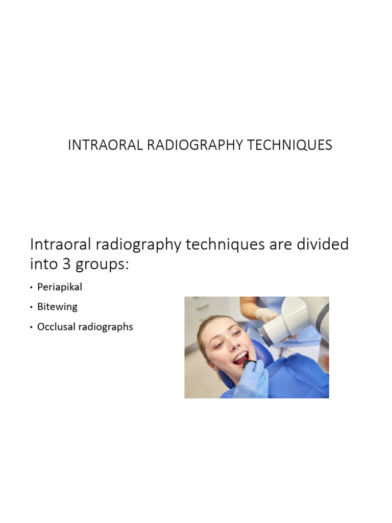 Traoral Radiography Techniques Pdf Dental Anatomy Dentistry