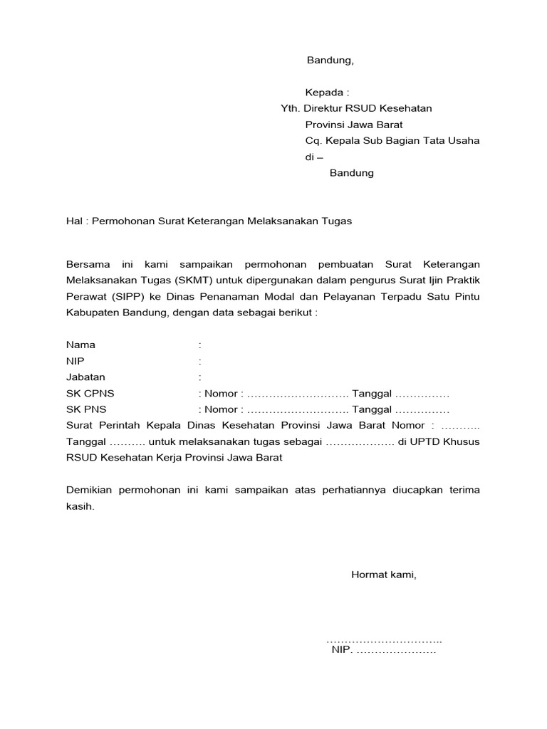 Format Permohonan Suket Asn | PDF