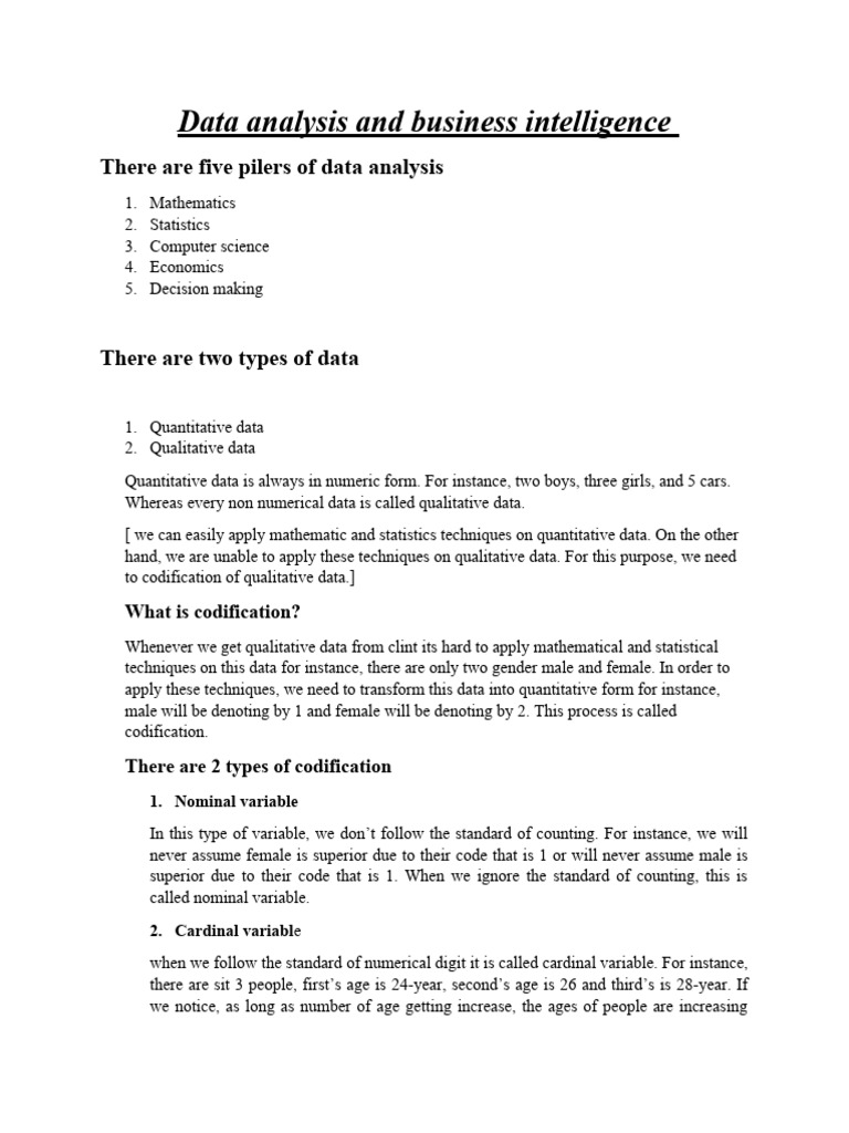 Data analysis and business intelligence | Download Free PDF ...