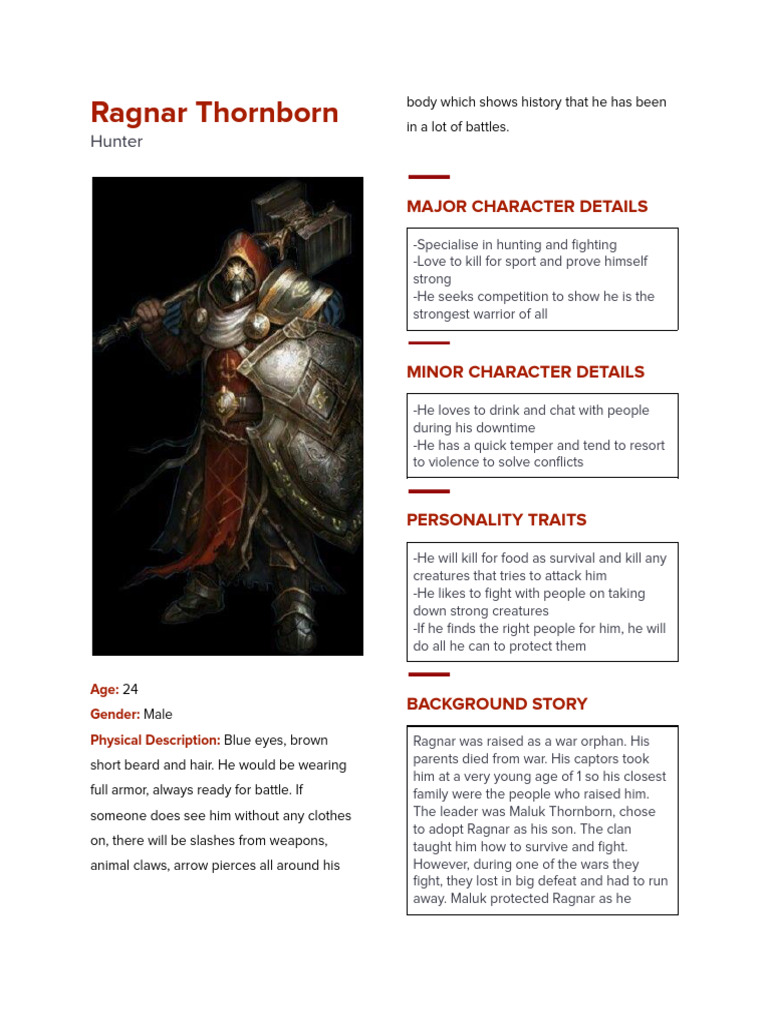 Valheim RP Server Sheet | PDF