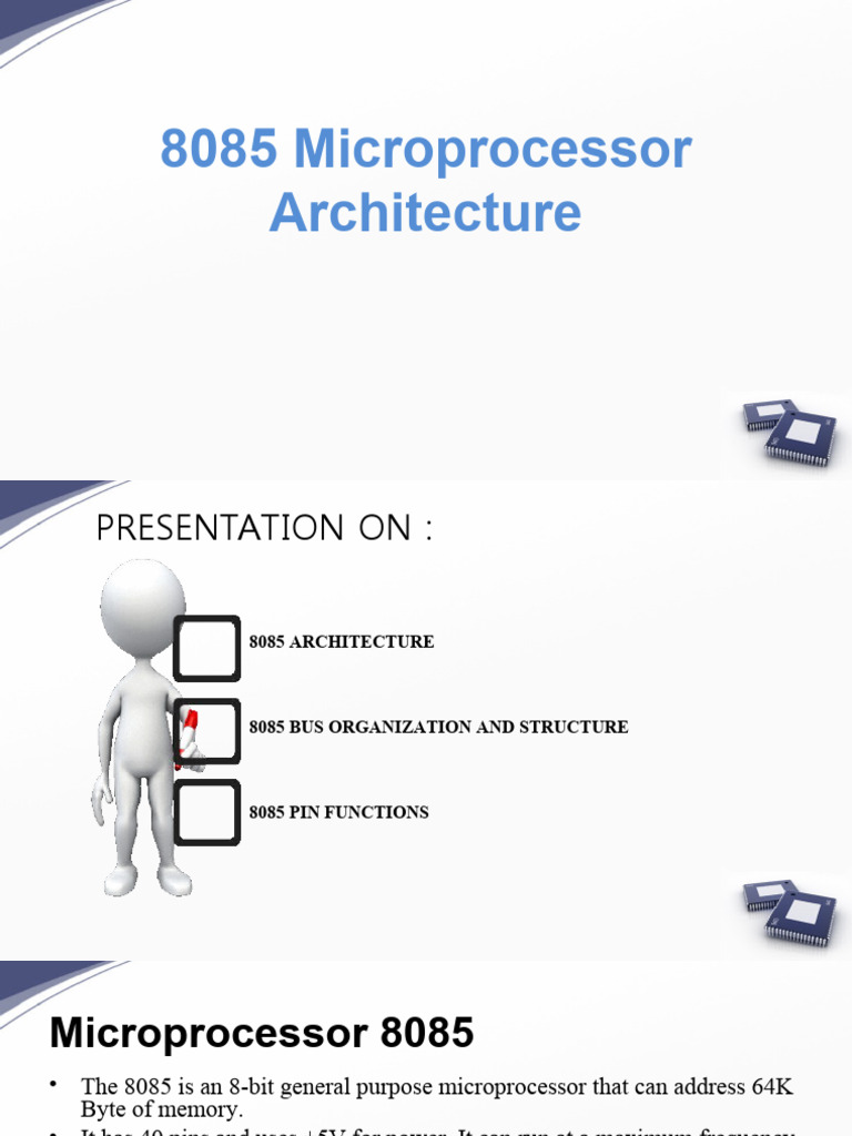 8085 Block Diagram and Pin Diagram | PDF | Input/Output | Central Processing Unit