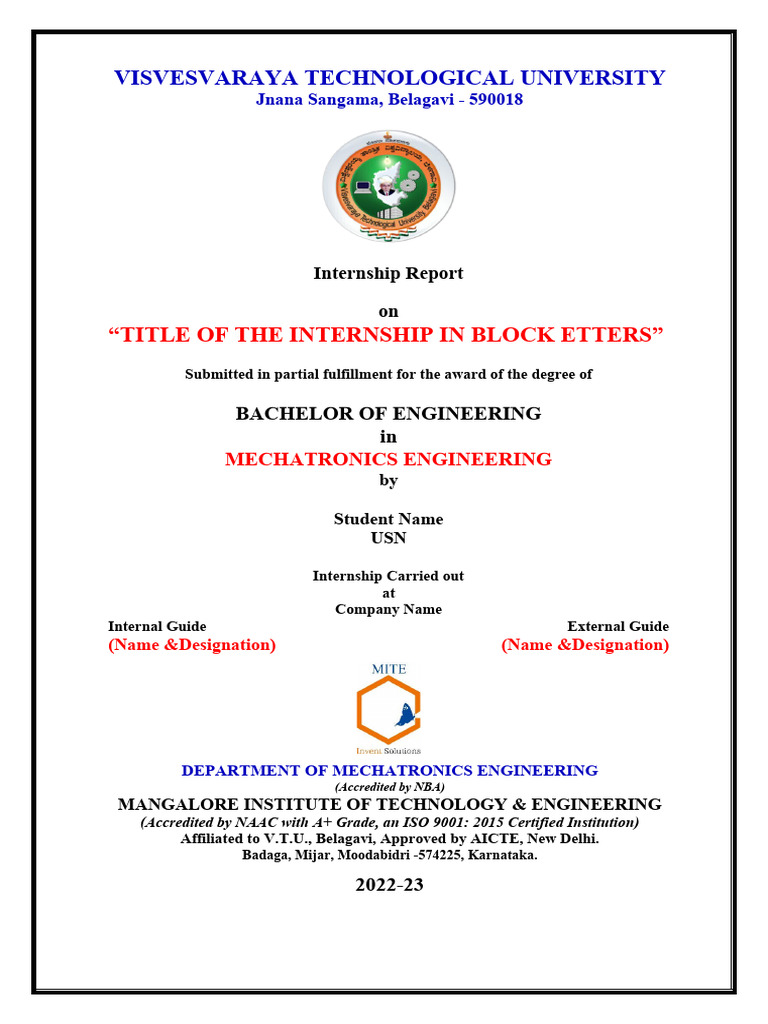 Internship Report Format | PDF | Engineering