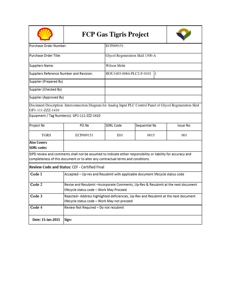 Inter Diag Analog Input PLC Control Panel Glycol Regeneration Skid GP1-111-ZZZ-1410 | PDF