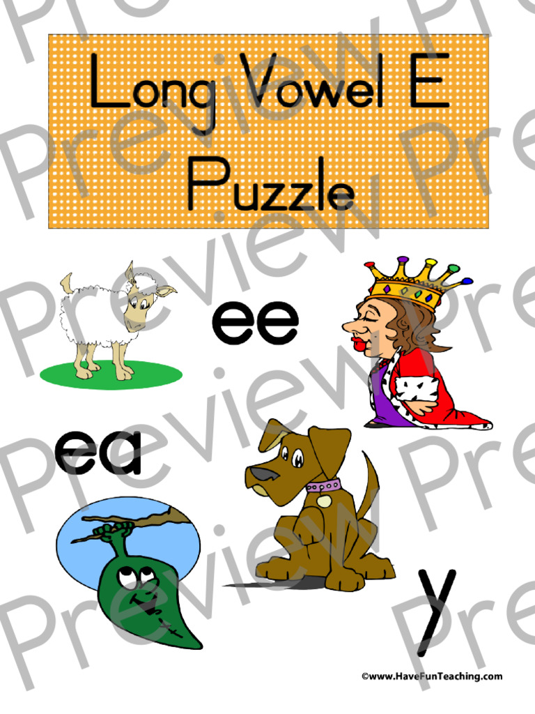 long-vowel-e-puzzle-preview | PDF