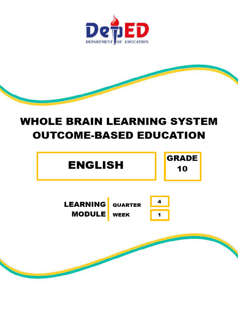 English 10 Q4 W1 | PDF | Definition | Word