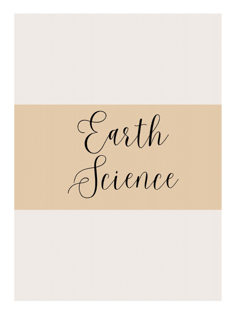 Earth Science | PDF
