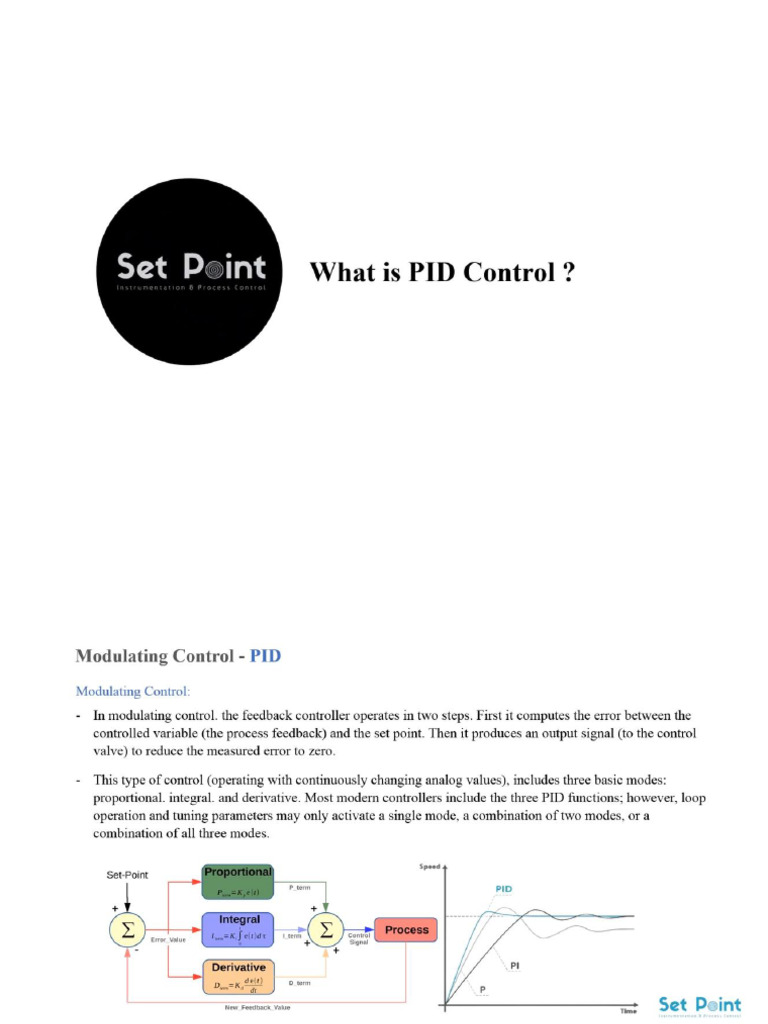 What Is PID Control by Set-Point | PDF