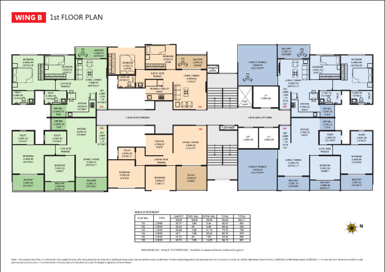 Ace Abode Floor Plan B Wing 1st Floor | PDF