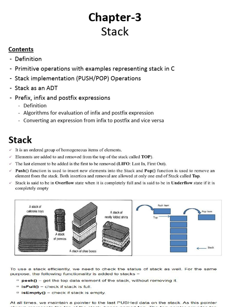 Chapter-3: Stack | Download Free PDF | Notation | Mathematics