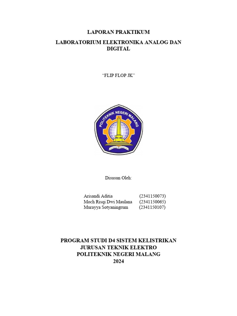 Laporan Praktikum - Flip Flop JK | PDF