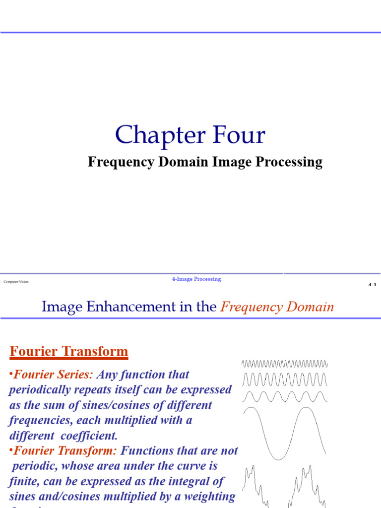 CV Chapter-4 | PDF | Fourier Transform | Discrete Fourier Transform
