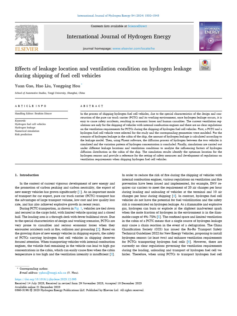 Effects of Leakage Location and Ventilation Conditio - 2024 ...