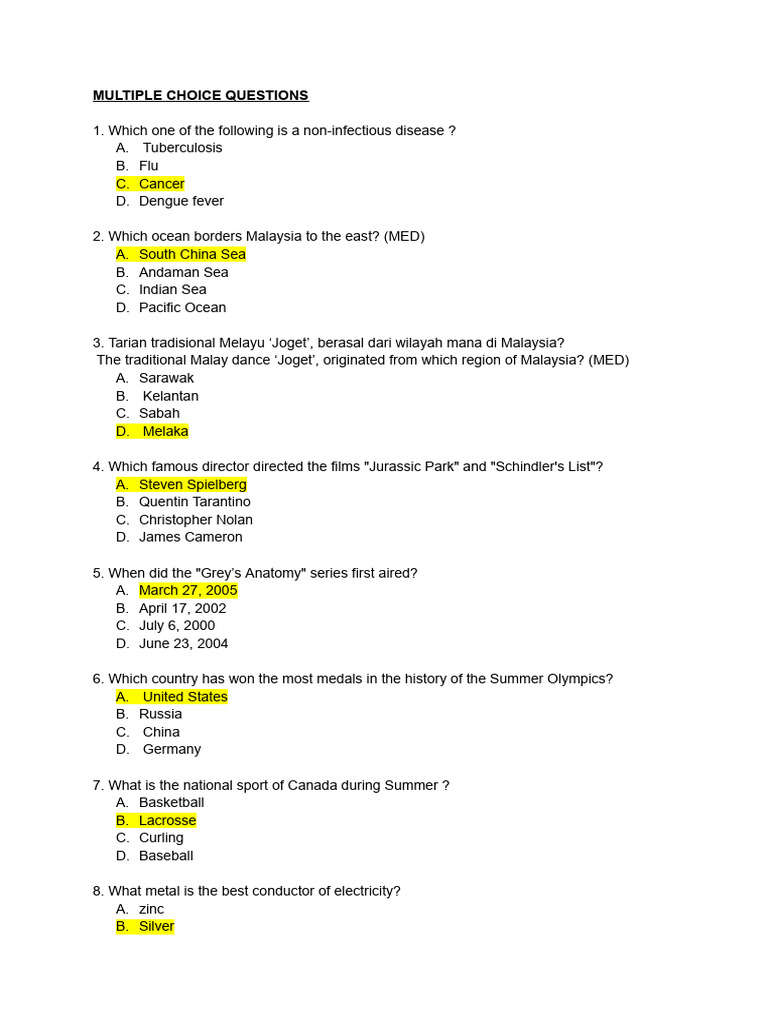 Trivia Triumph (QS Draft) | PDF | Earthquakes | Malaysia