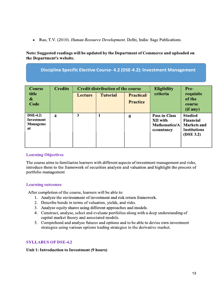 Investment Management | PDF