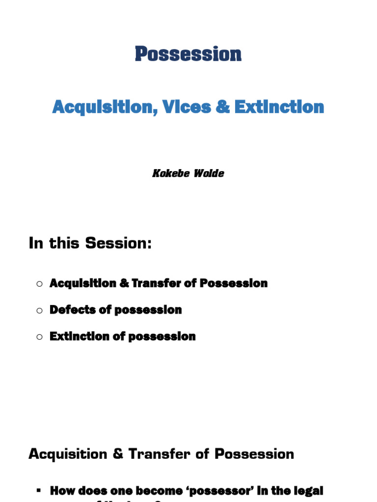 Legal Aspects of Possession | PDF | Justice | Crime & Violence