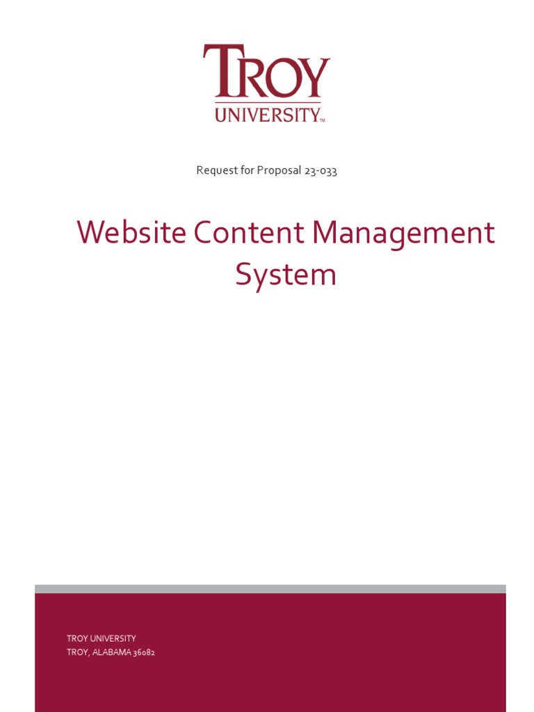 23 033 Website Content Management System | PDF | Bankruptcy | Request For Proposal