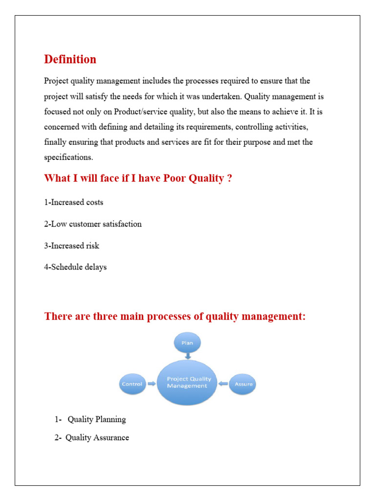 Project Quality Management-1 | PDF | Concrete | Quality Assurance