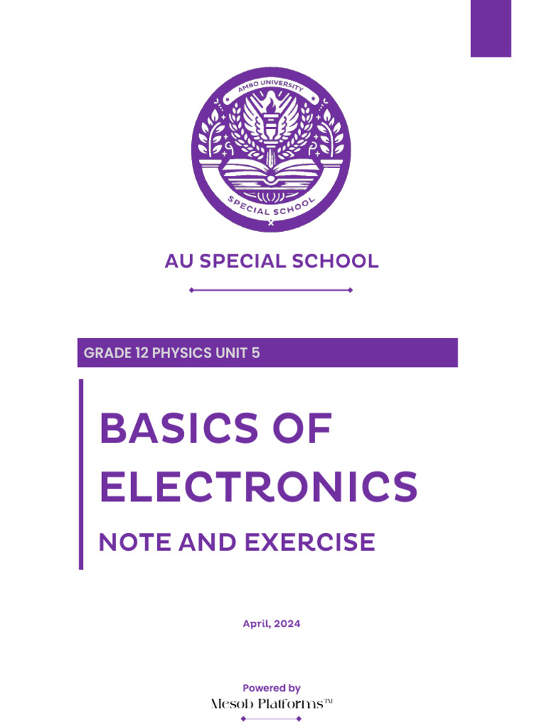 G12 Physics Unit 5 Notes and Exercises2 - @auspecialschool | PDF | P–N ...