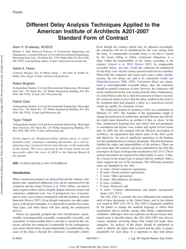 Change Order Clauses in Standard Contract Documents | PDF | Employment ...