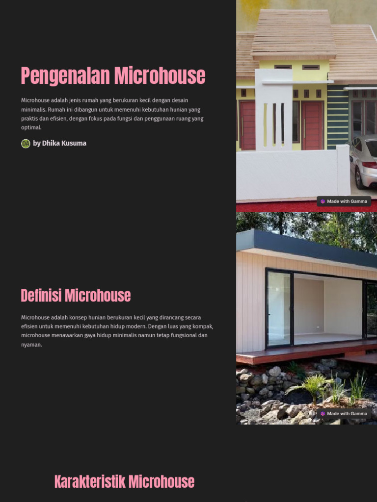 Desain Microhouse untuk Hunian Efisien | PDF | Griya & Taman