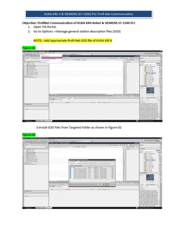 ProfiNet Communication KUKA KRC4 ROBOT and SIEMENS S7-1500 PLC | PDF ...