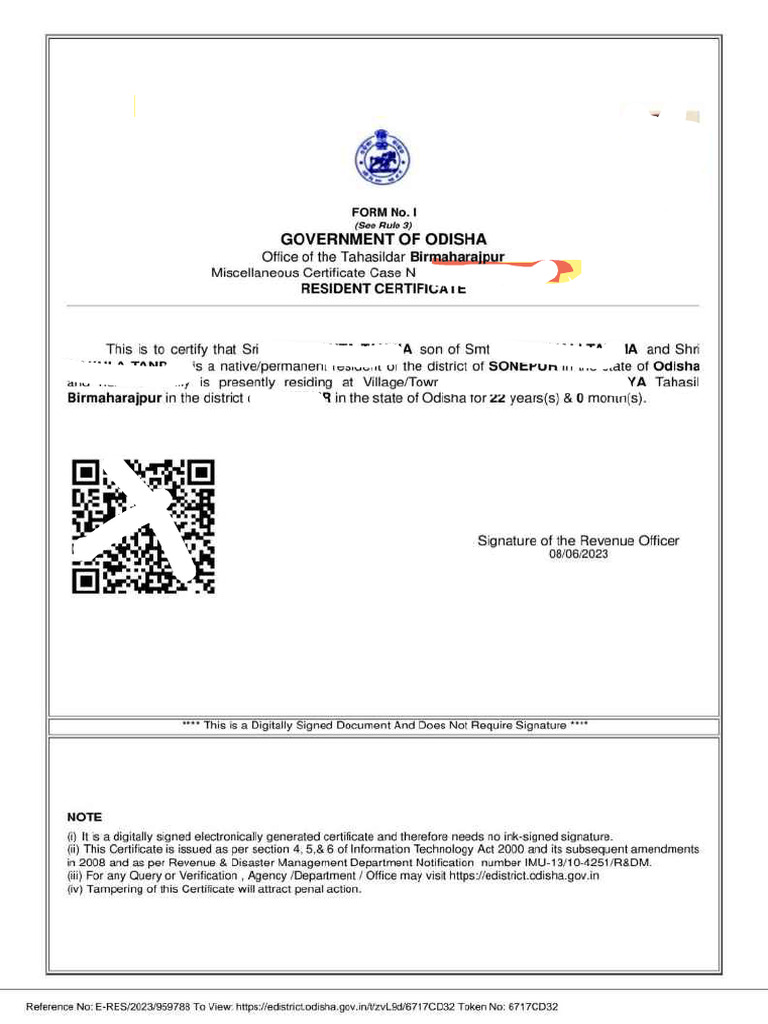 Resident Certificate (4) - 11zon | PDF
