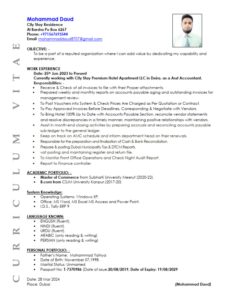 Mohammed Daud | PDF | Accounts Payable