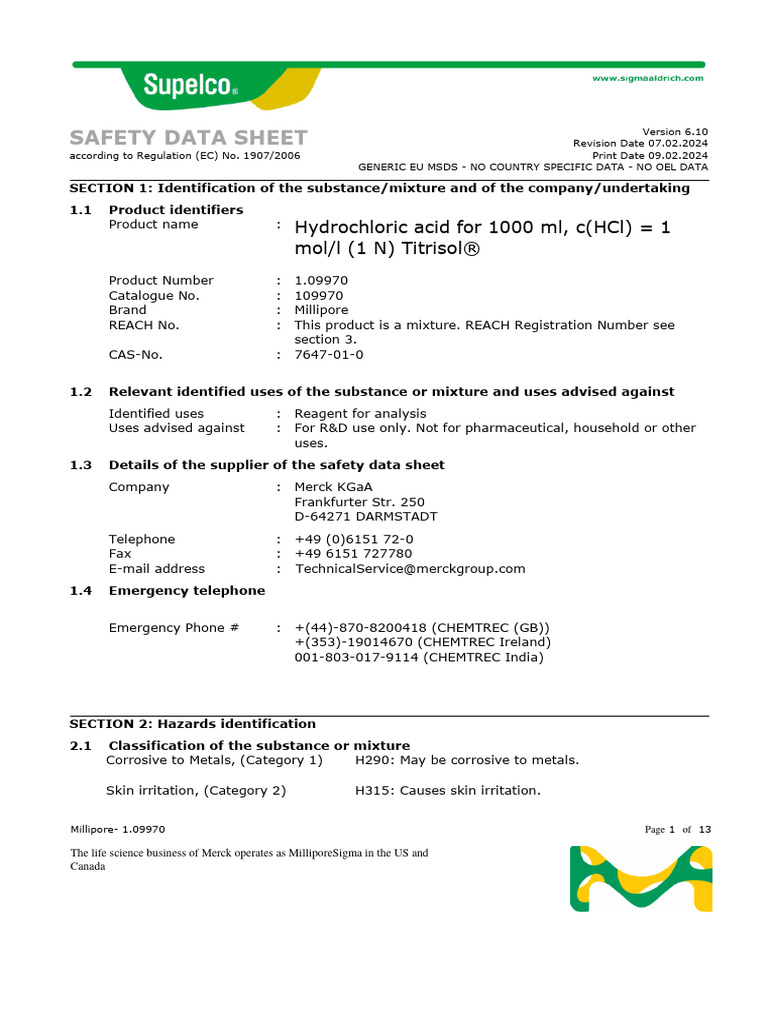 SDS Eu en | PDF | Personal Protective Equipment | Safety