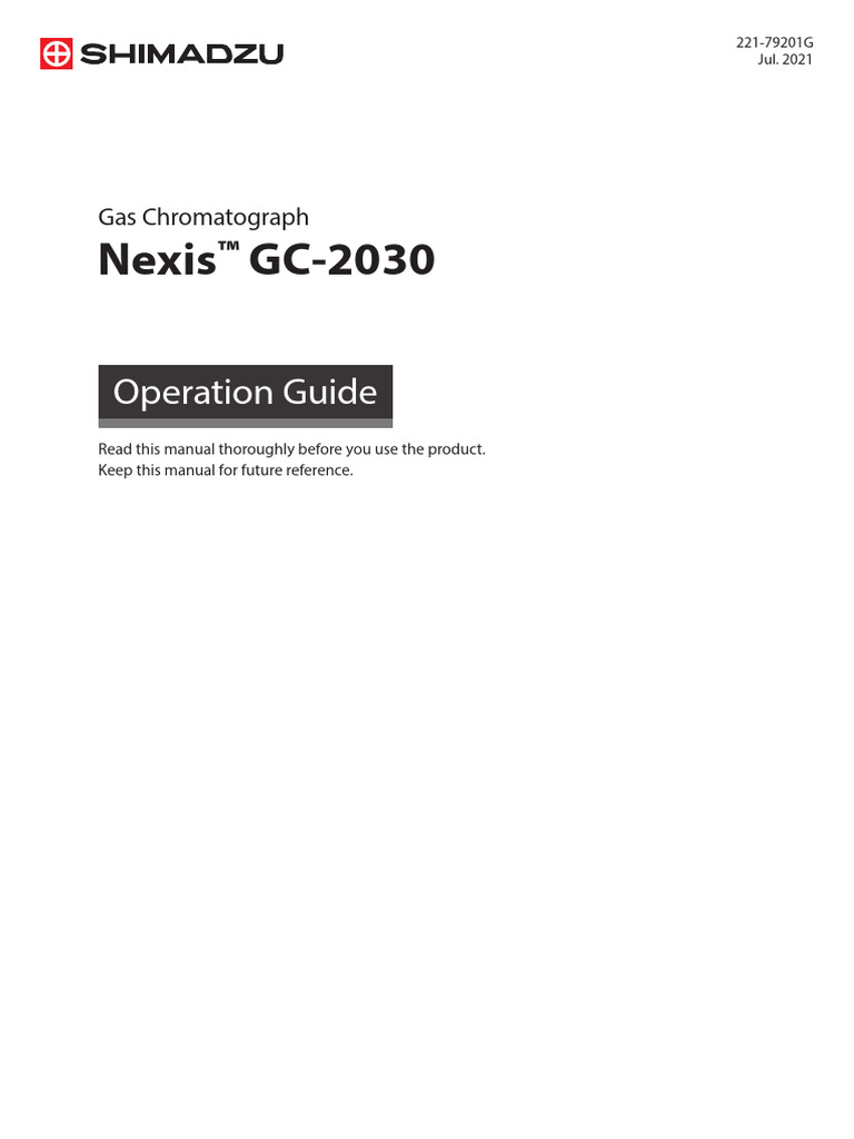 Shimadzu 2030 GC Operation Guide - Compressed | PDF | Electrical Connector | Ac Power Plugs And ...