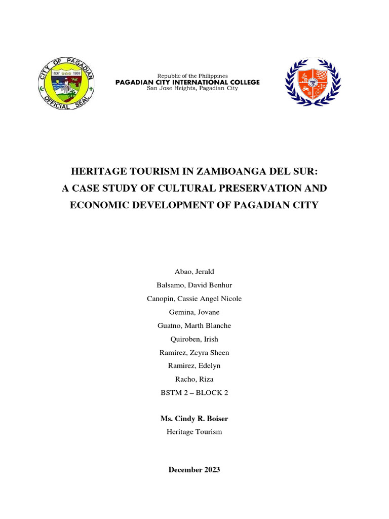 Case-study-Group-1-FINAL | PDF | Tourism | Cultural Heritage