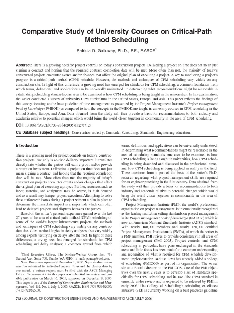 Comparive Study of Universities Courses | PDF | Project Management