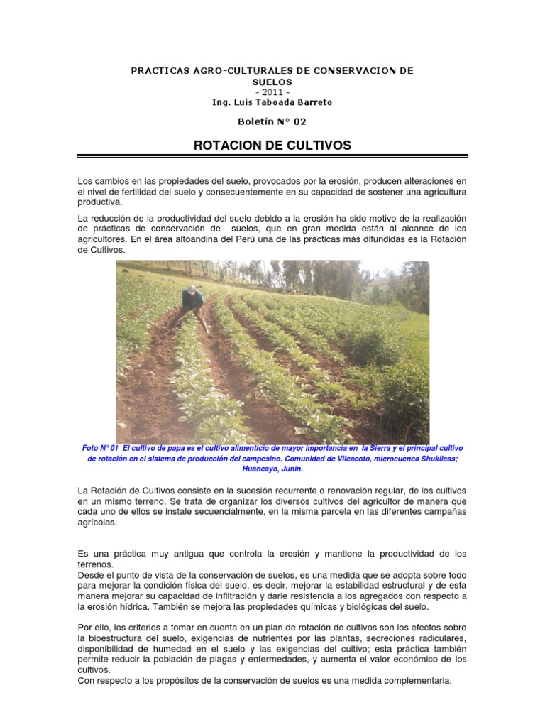 Rotacion de Cultivos | PDF | Agricultura | Plaga (organismo)