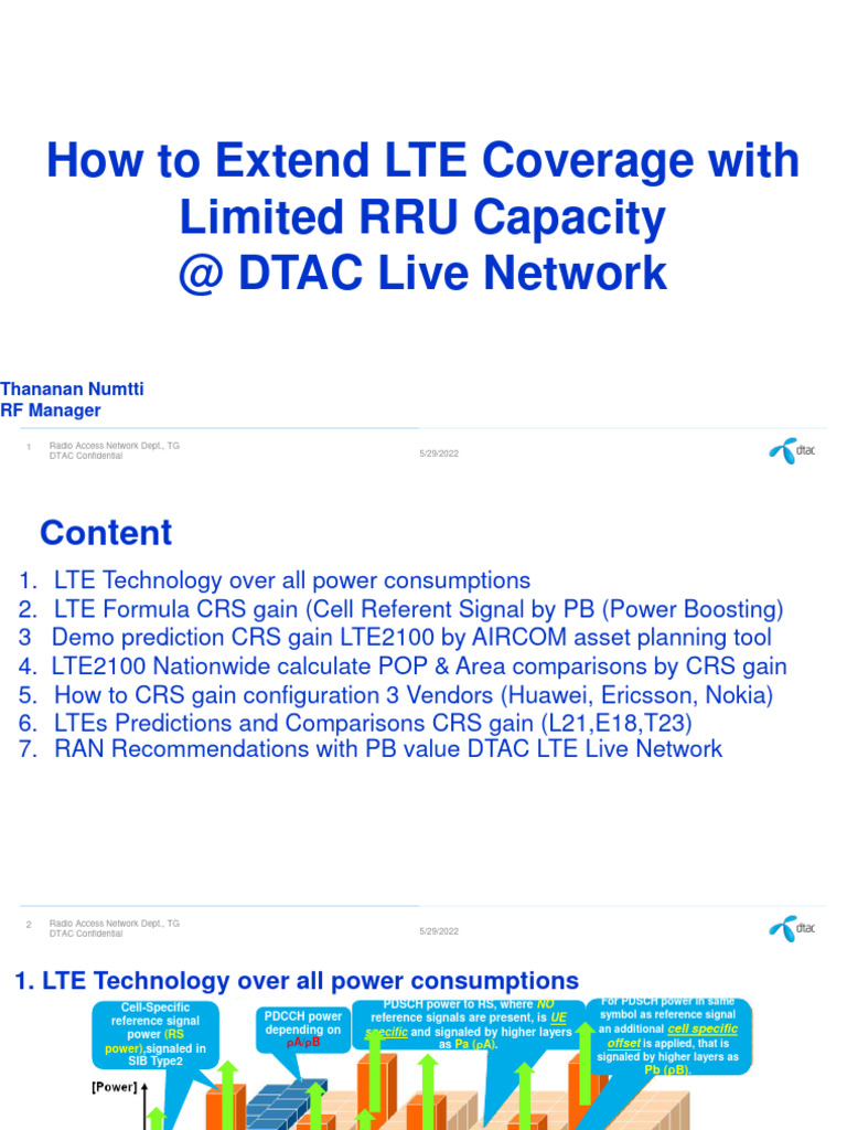 2-How To Extend DTAC LTE Coverage With Limited RRU Capacity | PDF | Lte ...