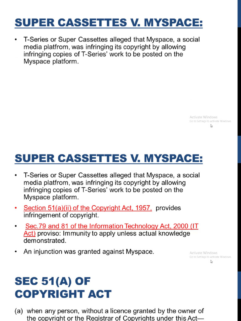 Important Case Laws On Copyright Law | PDF