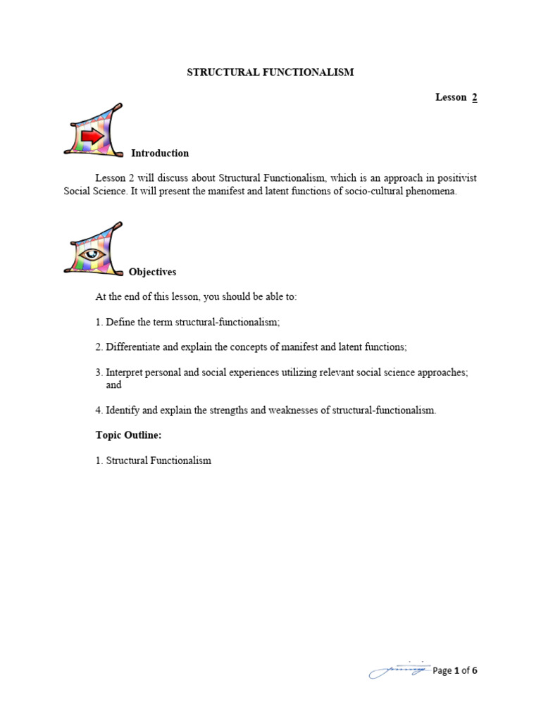 Lesson 2 DISS Structural Functionalism | PDF | Positivism | Social Sciences