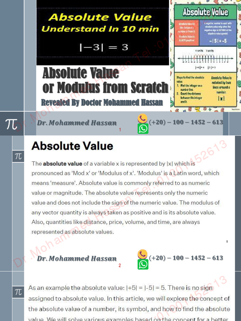 Absolute Value Or Modulus Pdf