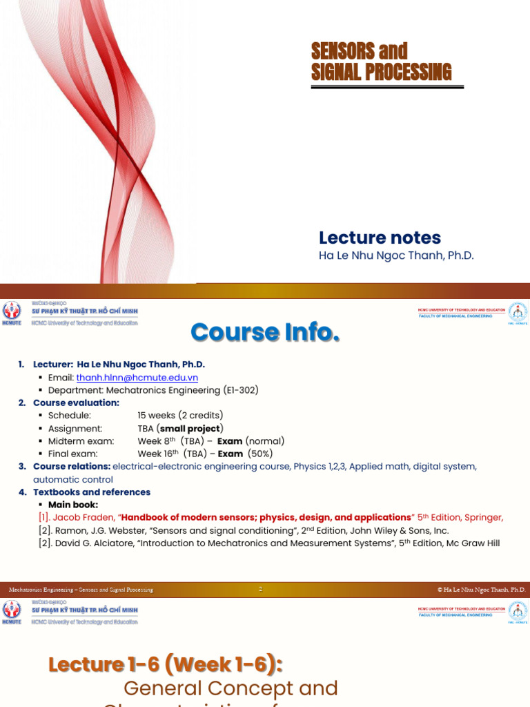 Lecture Note 1-6 (Sensor) - General Concept and Characteristics of Sensors | PDF | Sensor ...
