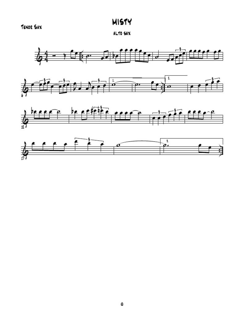 misty - Tenor Sax | PDF