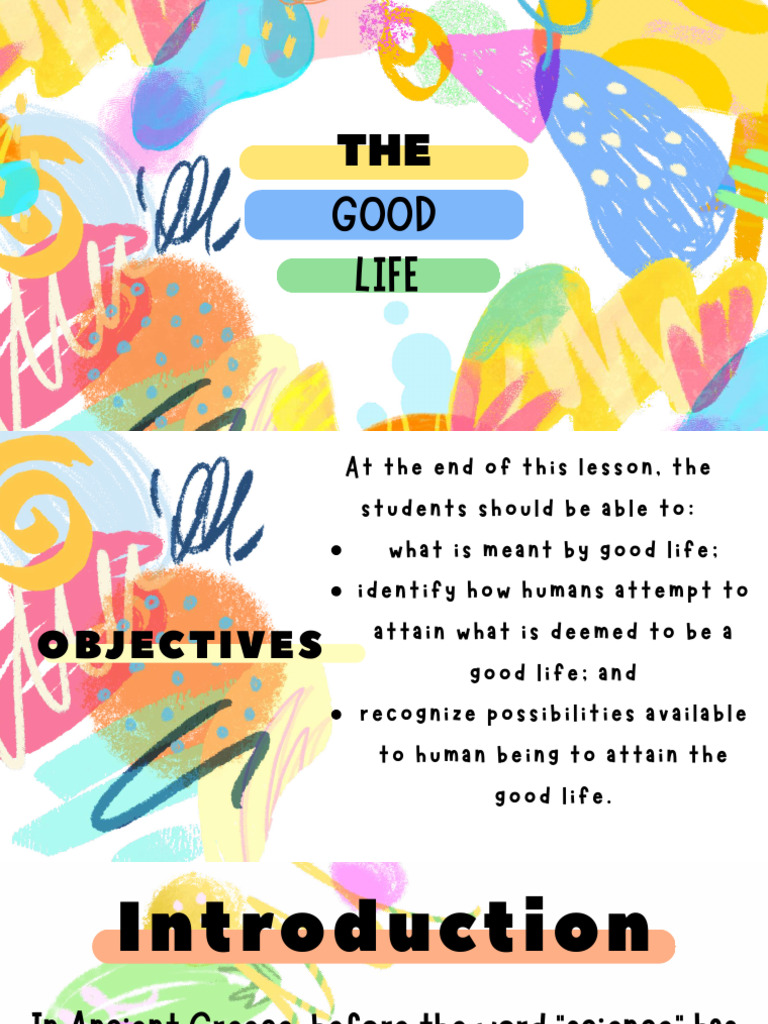 Lesson 3 - The Good Life | PDF | Stoicism | Aristotle