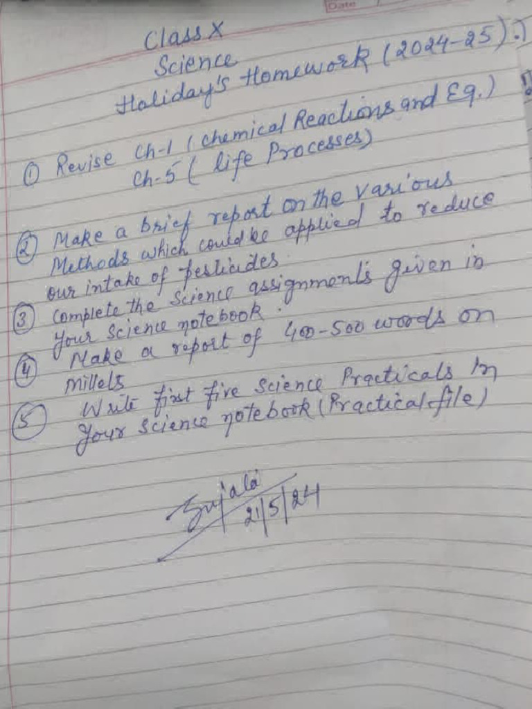 HHW Class 10th A | PDF