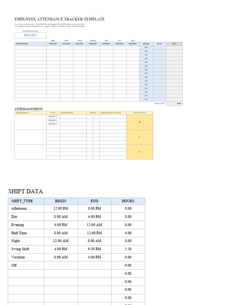 IC Employee Attendance Tracker 11664 | PDF | Computing