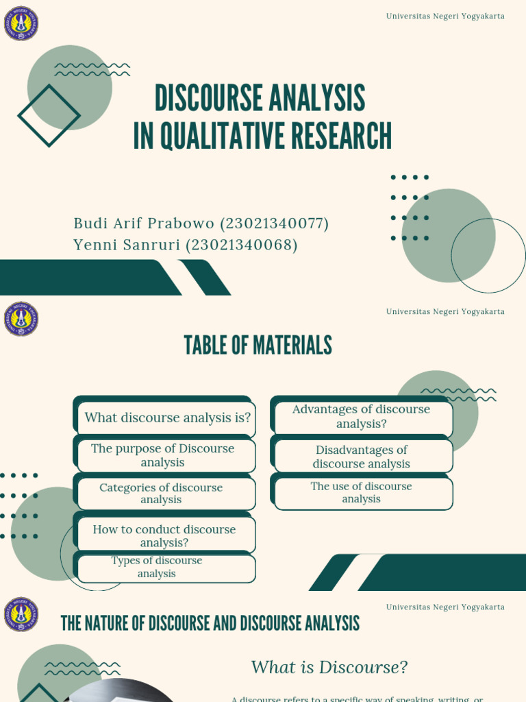 Group 7 - Discourse Analysis | PDF | Discourse | Analysis
