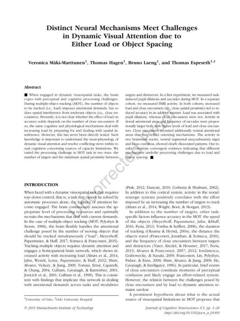 Neural Mechanisms in Visual Attention | PDF | Attention | Neuroscience