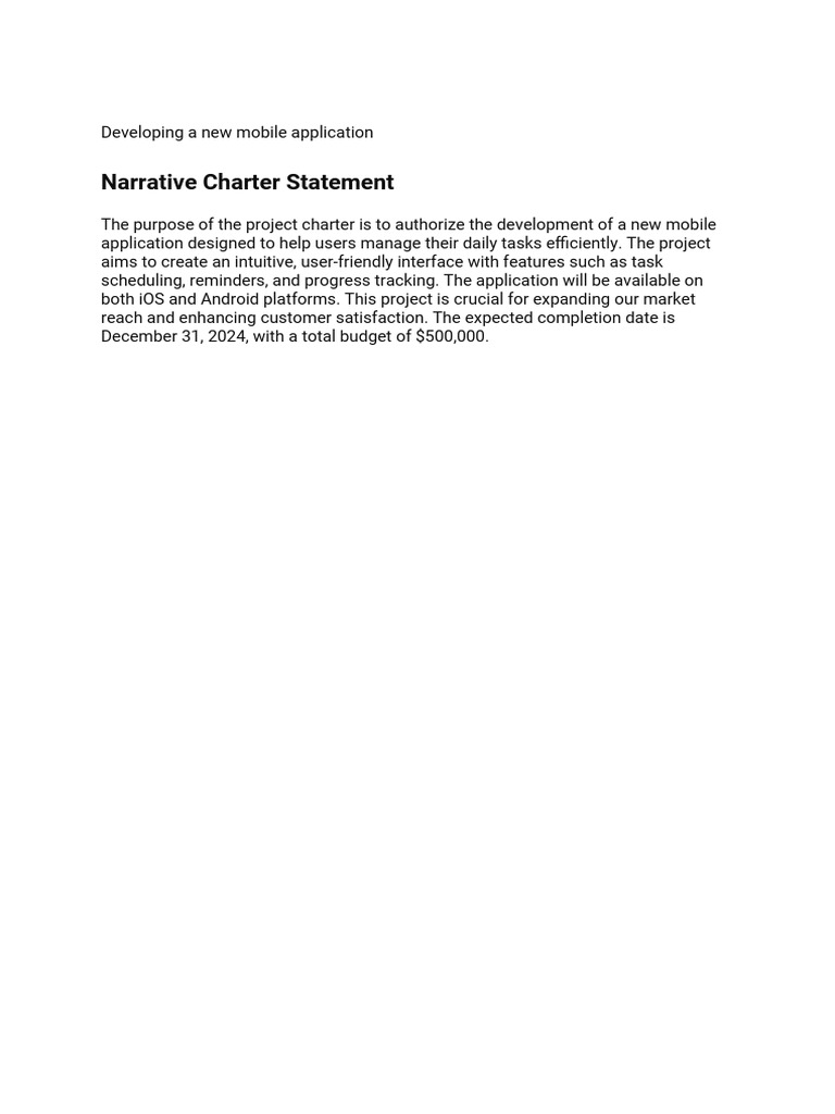 Narrative Charter Statement | PDF | Art