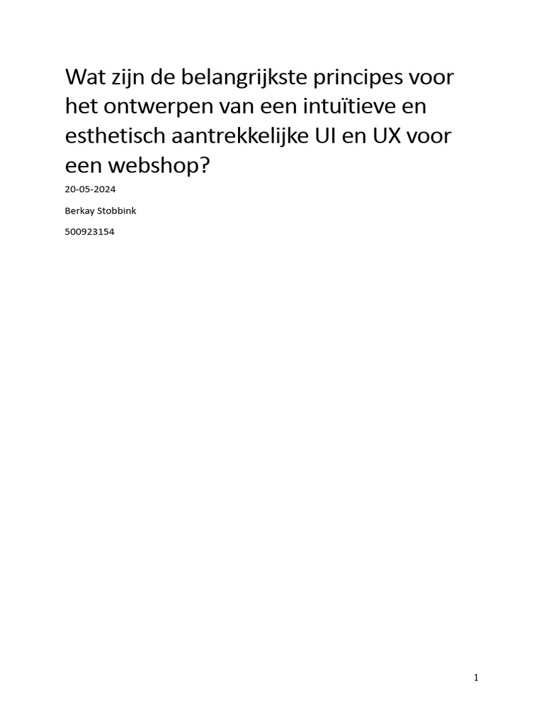 Onderzoek UI UX Hva | PDF