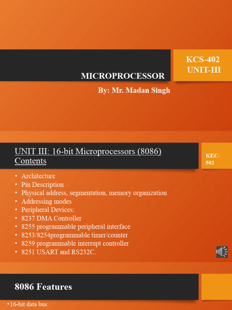 Unit 3 - Microprocessor | PDF | Input/Output | Integrated Circuit